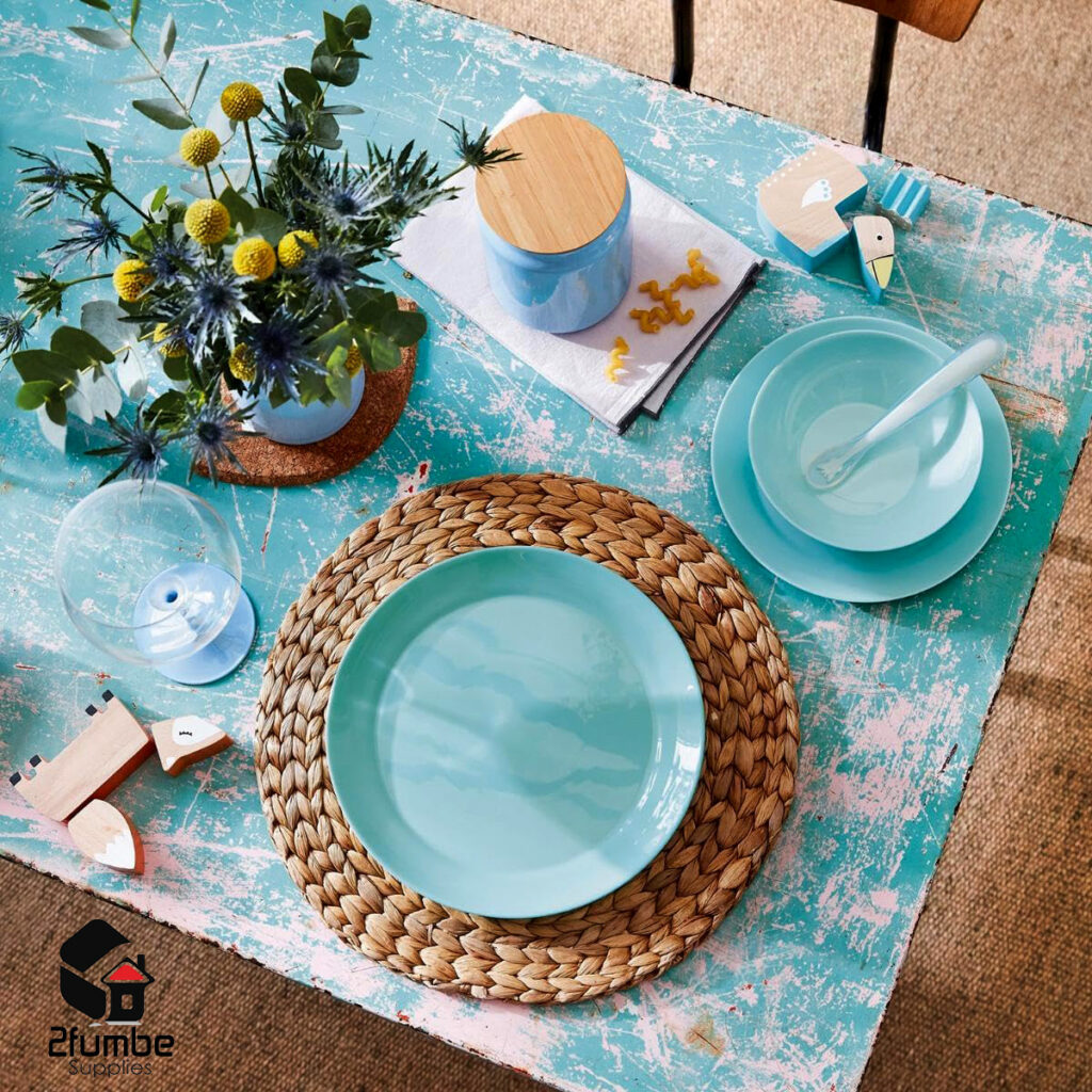 Diwali Blue Plates - 2fumbe